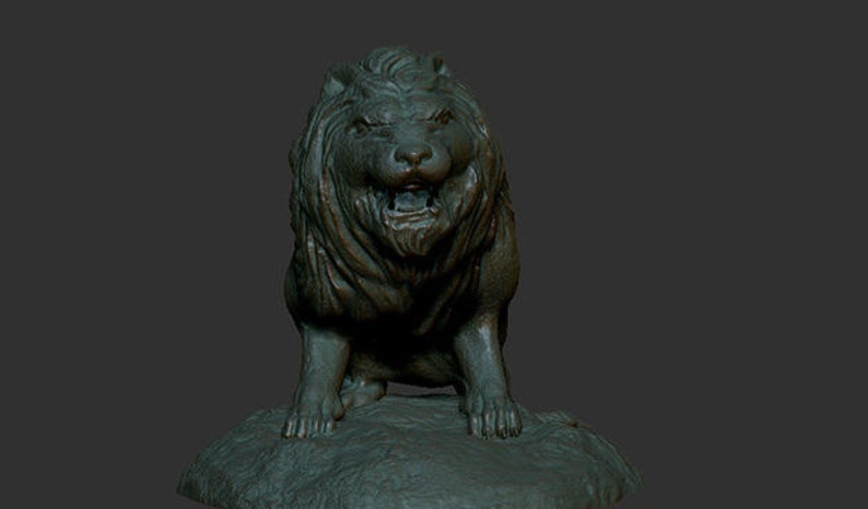 Gerçekçi Detaylara Sahip 3D Aslan STL Figürü Sanatsal Ev Dekorasyonu ...