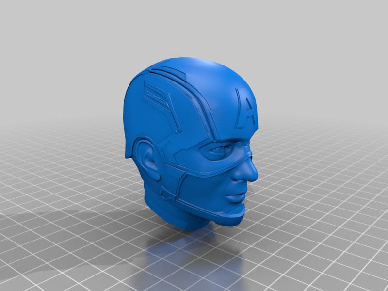 Captain America Head 3D Stl File 3D çizim 3D Yazıcı Kaptan Amerika 3d ...