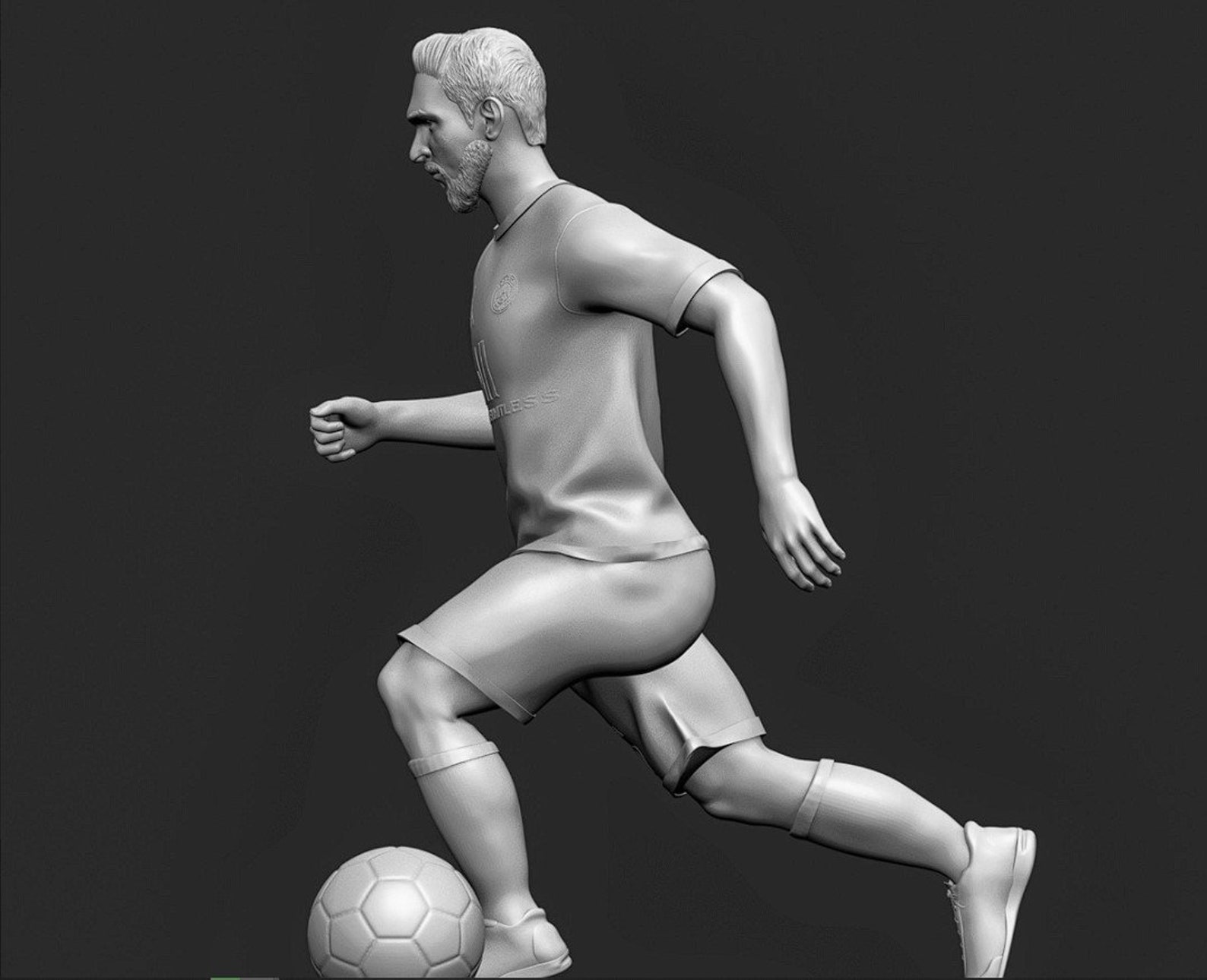 Realistic Lionel Messi Statue in 3D Printable STL File - Custom Design ...