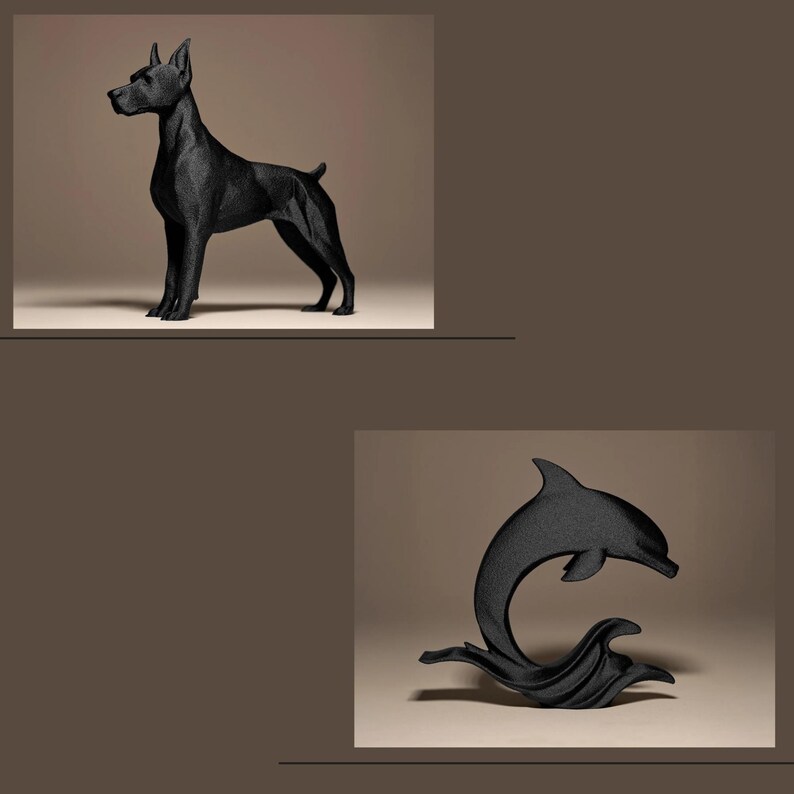 17 Pcs 3D STL Animal Figures - Digital File | Decorative Sculpture ...