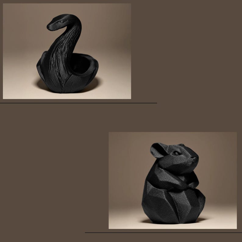 17 Pcs 3D STL Animal Figures - Digital File | Decorative Sculpture ...