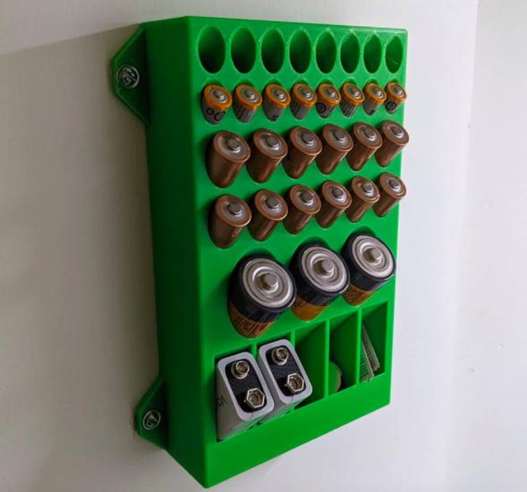 Wall Mountable 3D Printer Battery Organizer - STL File - Etsy