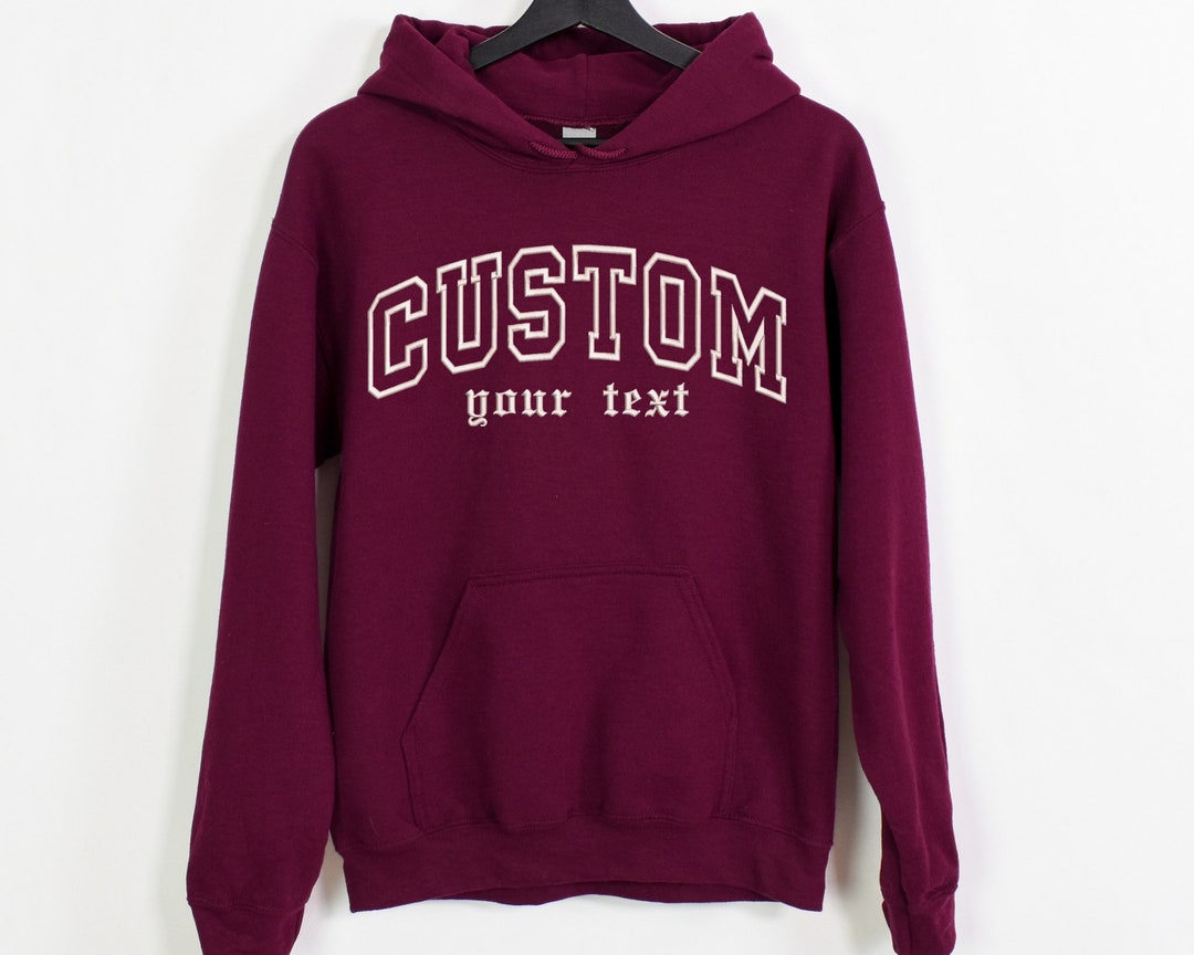 Custom Embroidered Hoodie, Personalized Embroidered Hoodies, Custom ...