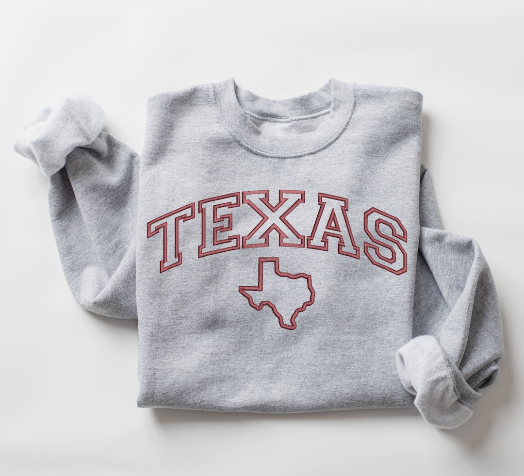 Embroidered USA State Sweatshirt Personalized States Map Sweatshirt New ...