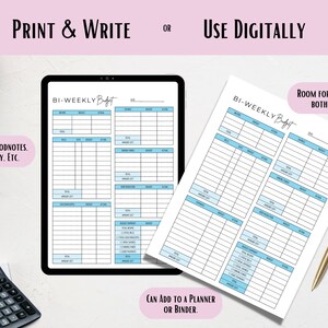Biweekly Budget Planner, Printable PDF, Budget Planner Binder With Cash ...