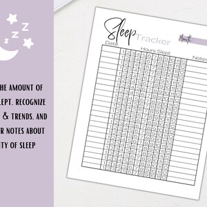 Sleep Tracker Printable Bundle Monthly Sleep Journal, Sleep Log, Sleep ...