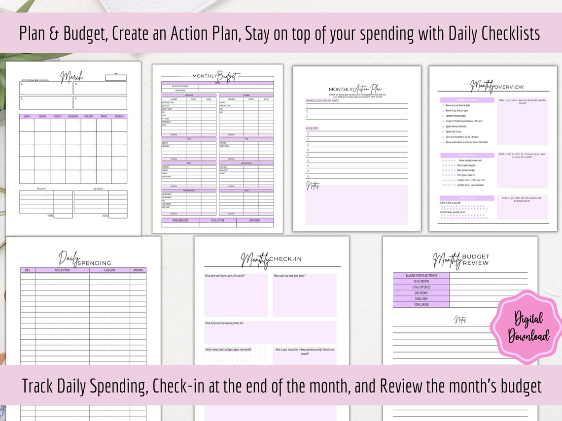 Finance Planner Printable PDF, Budget Planner Printable, Financial ...