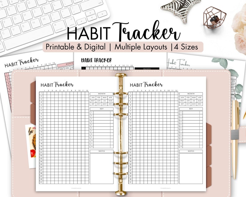 Habit Tracker | Monthly | Daily | Weekly | Printable Habit Tracker ...