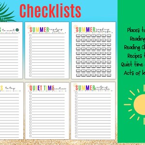 Summer Activity Planner Binder for Kids, Summer Bucket List, Printable ...