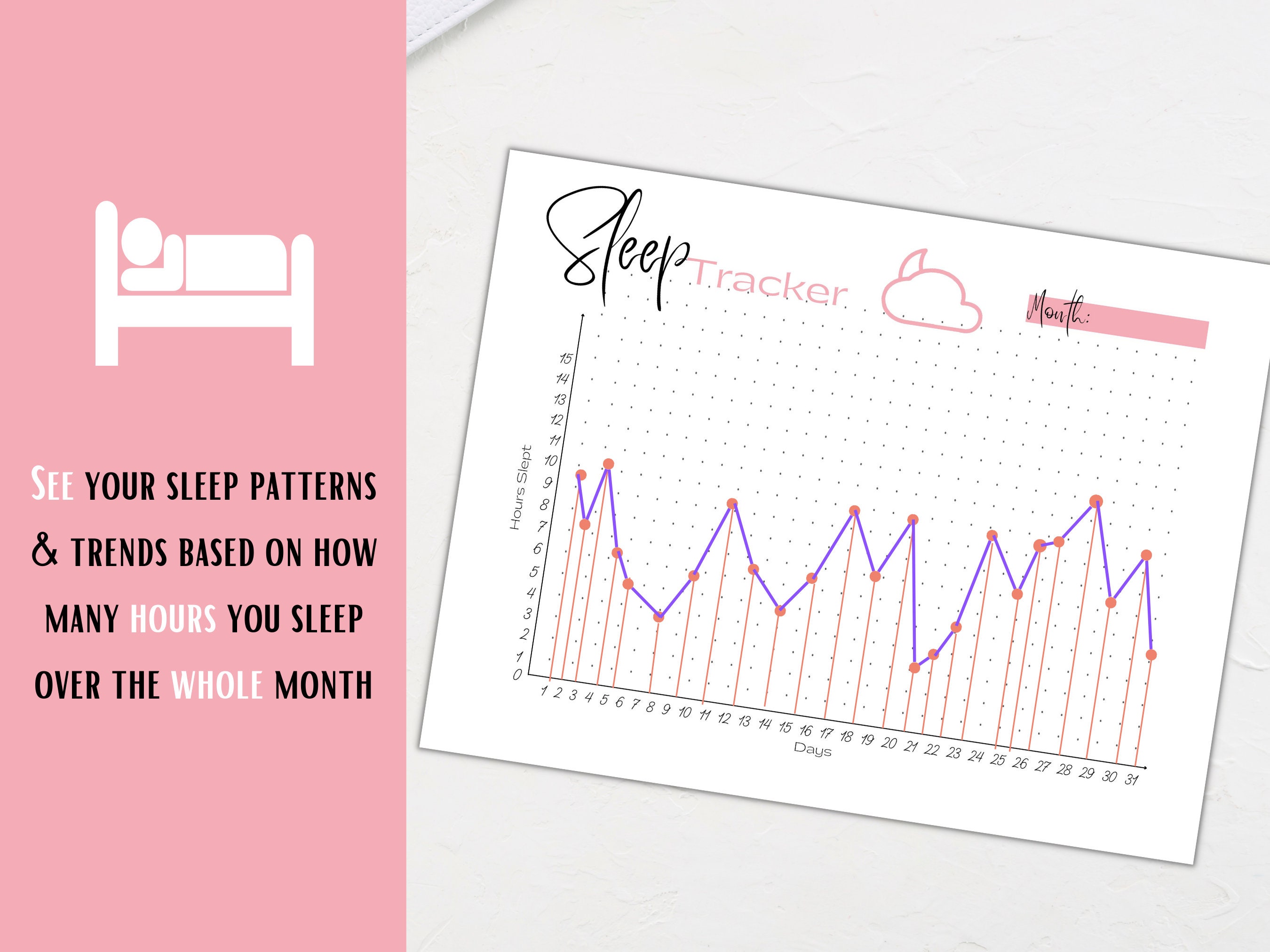 Sleep Tracker Bundle PDF Health Tracker, Sleep Planner, Sleep Log ...