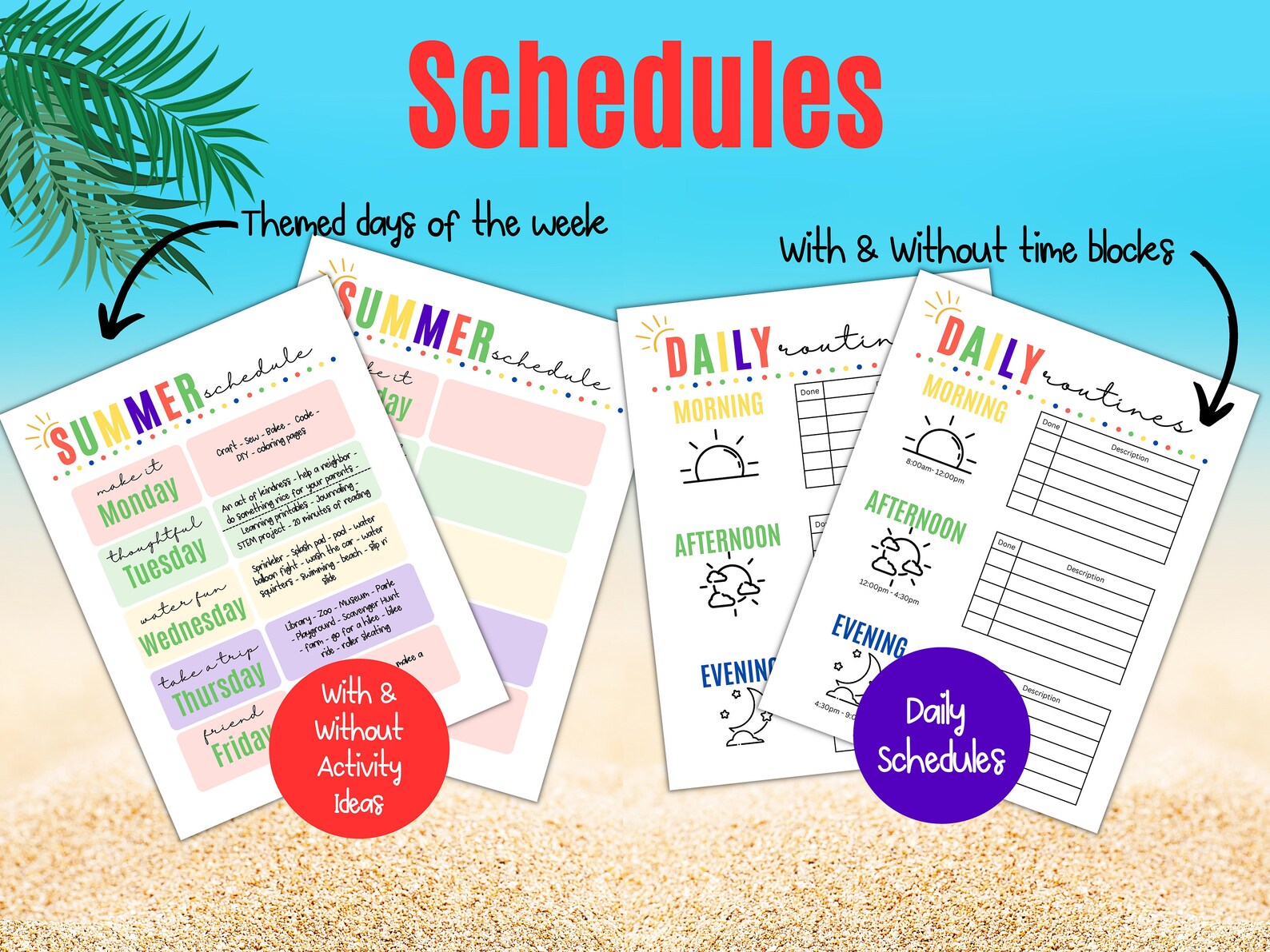 Summer Activity Planner Binder for Kids, Summer Bucket List, Printable ...