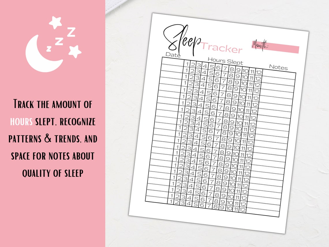 Sleep Tracker Bundle PDF Health Tracker, Sleep Planner, Sleep Log ...