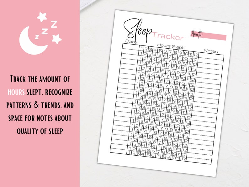 Sleep Tracker Bundle PDF Health Tracker, Sleep Planner, Sleep Log ...