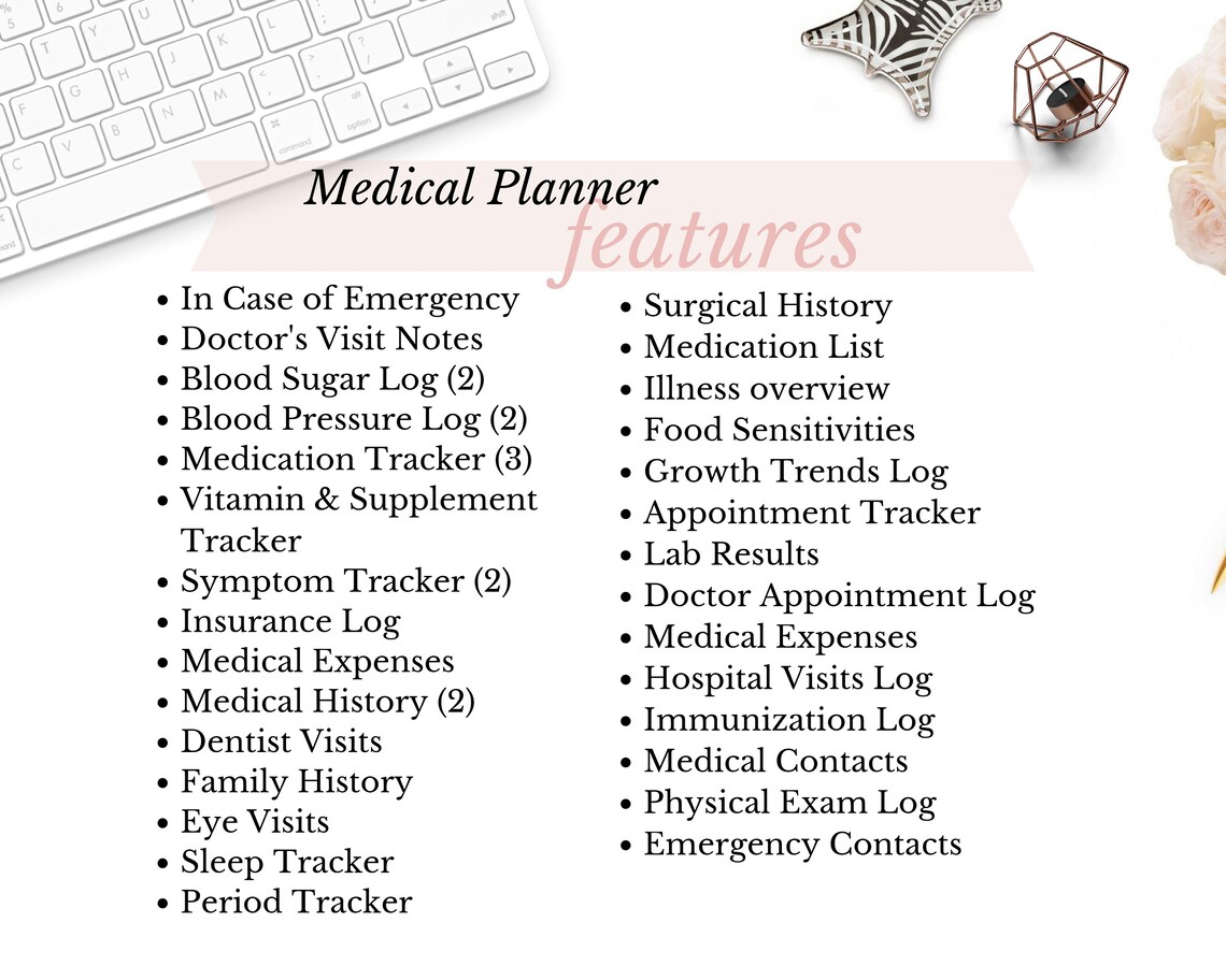 Printable Medical Planner, Health Tracker (digital Download) - Etsy