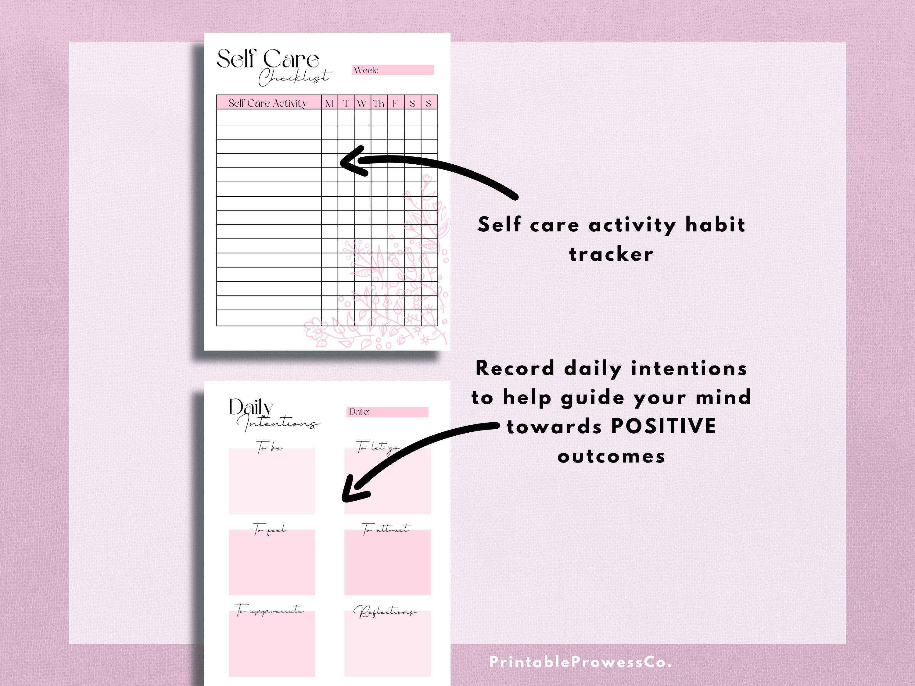 Self Care Checklist, Self Care Challenge, Self Care Journal, Self Help ...