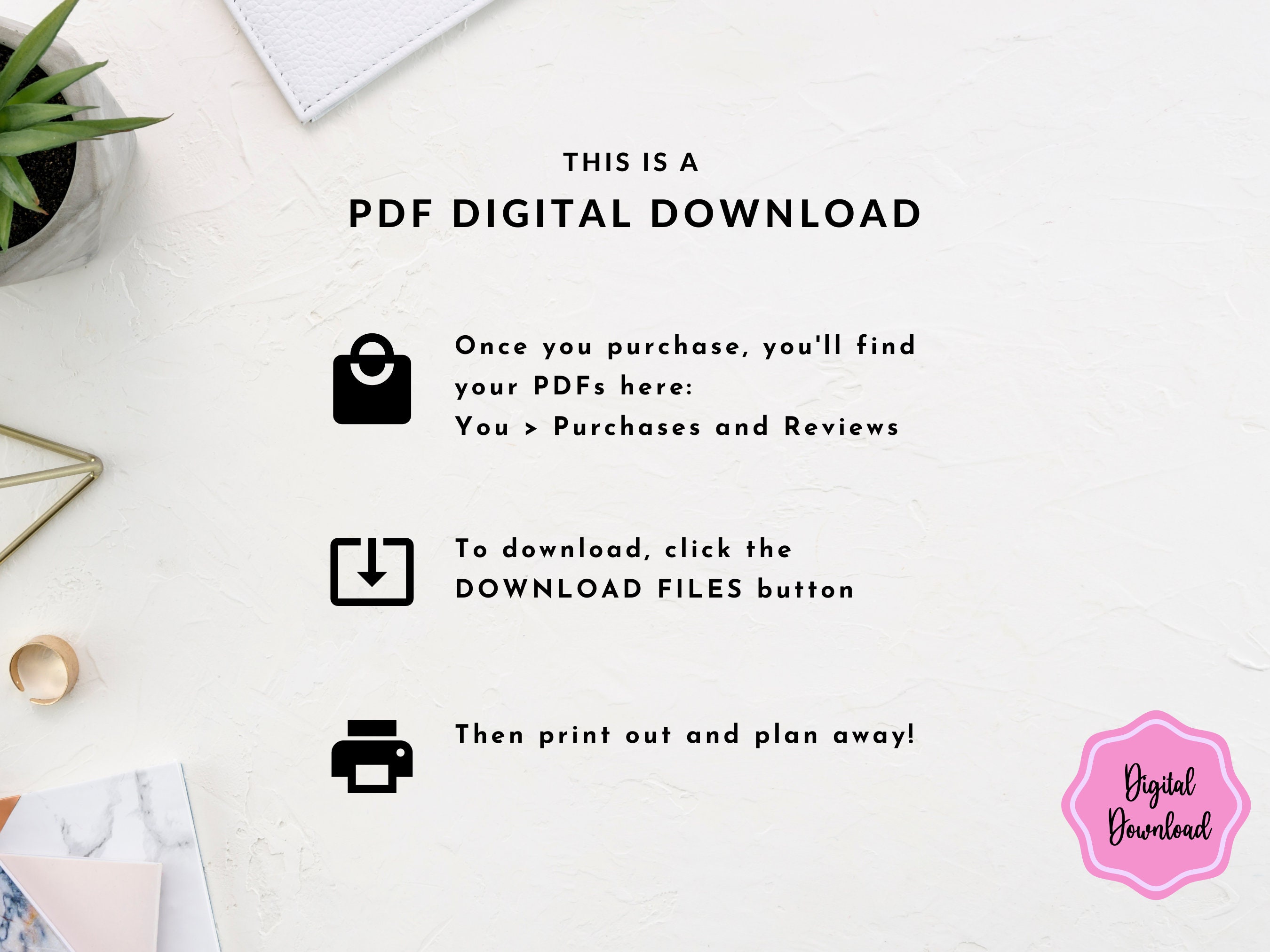 Monthly Planner Undated Month on Two Pages Monthly Calendar Journal PDF ...