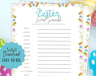 Easter Matching Game, Printable Easter Game, Easter Party Game, Family ...