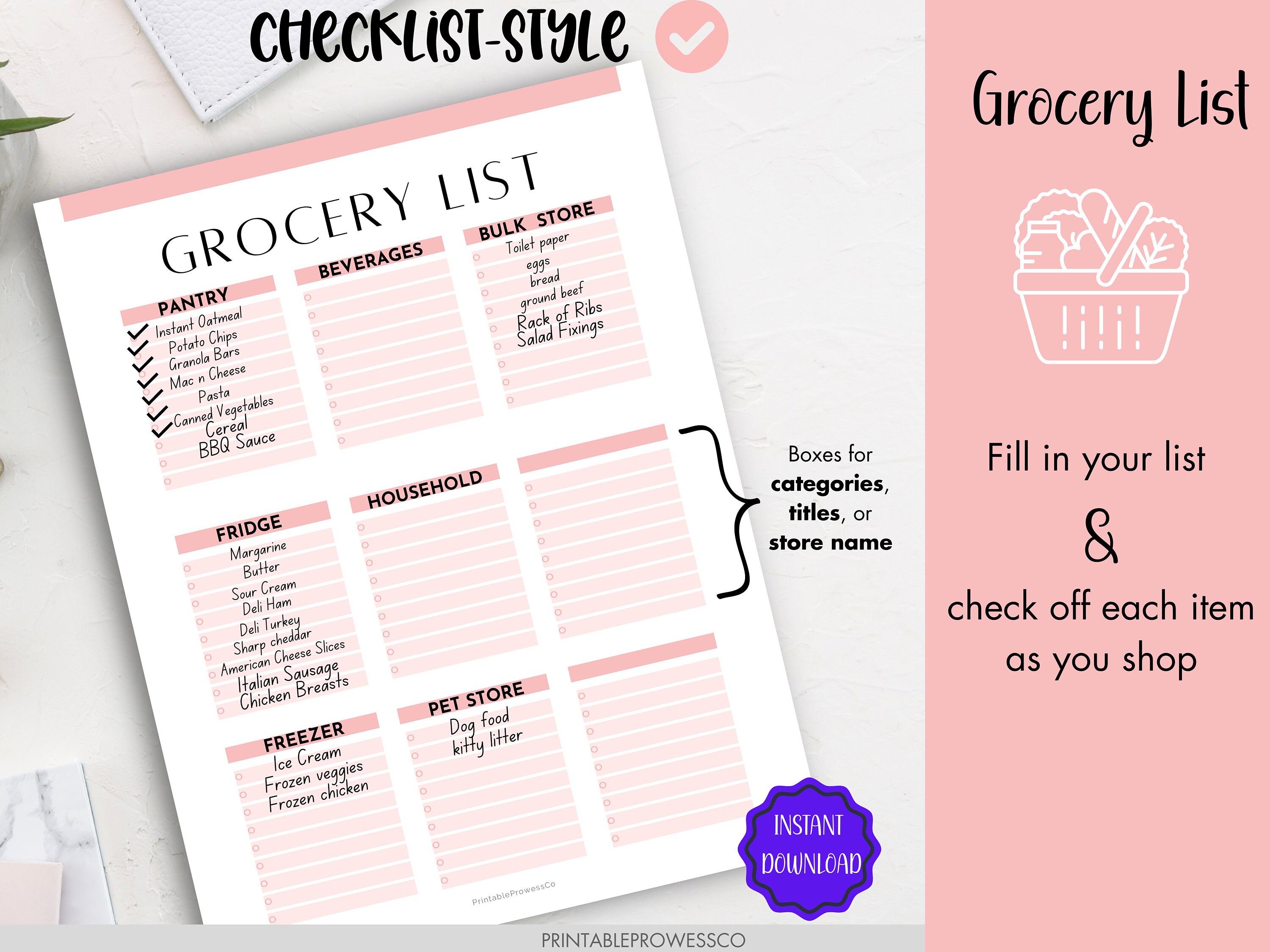 Meal Planner Printable, Weekly Meal Menu, Meal Tracker, Food Journal ...
