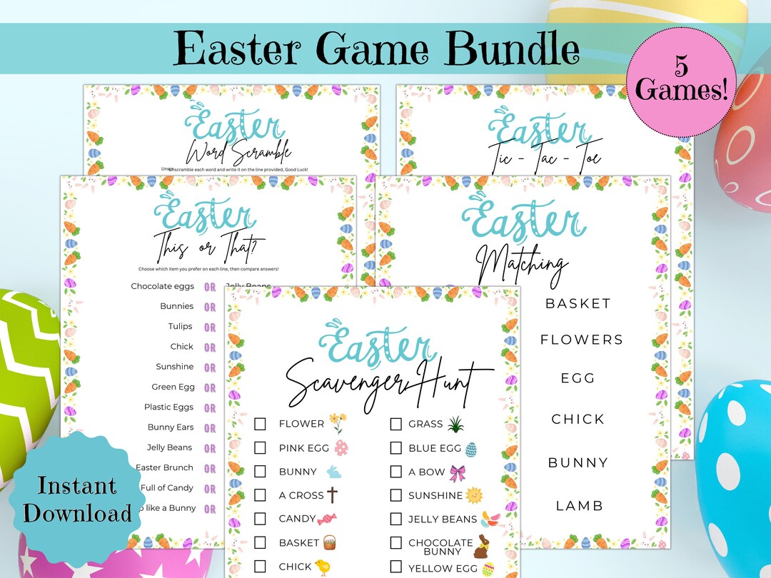 Easter Games Bundle, Easter Games, Easter Party Games, Easter Games for ...