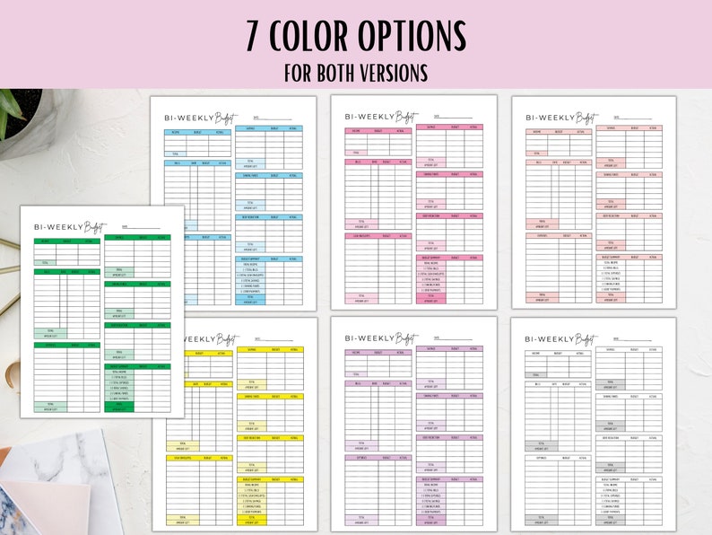 Biweekly Budget Planner, Printable PDF, Budget Planner Binder With Cash ...
