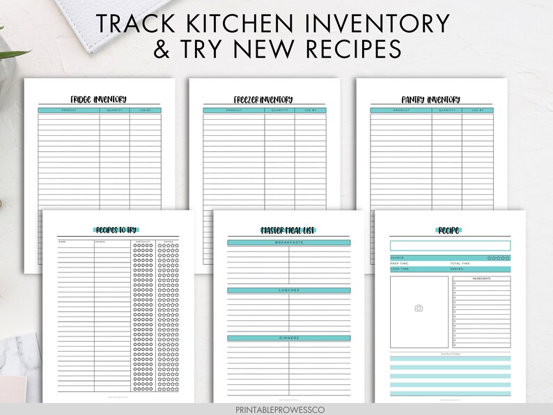 Meal Planner Weekly Meal Menu Planner Printable DIY Recipe Planner Book ...