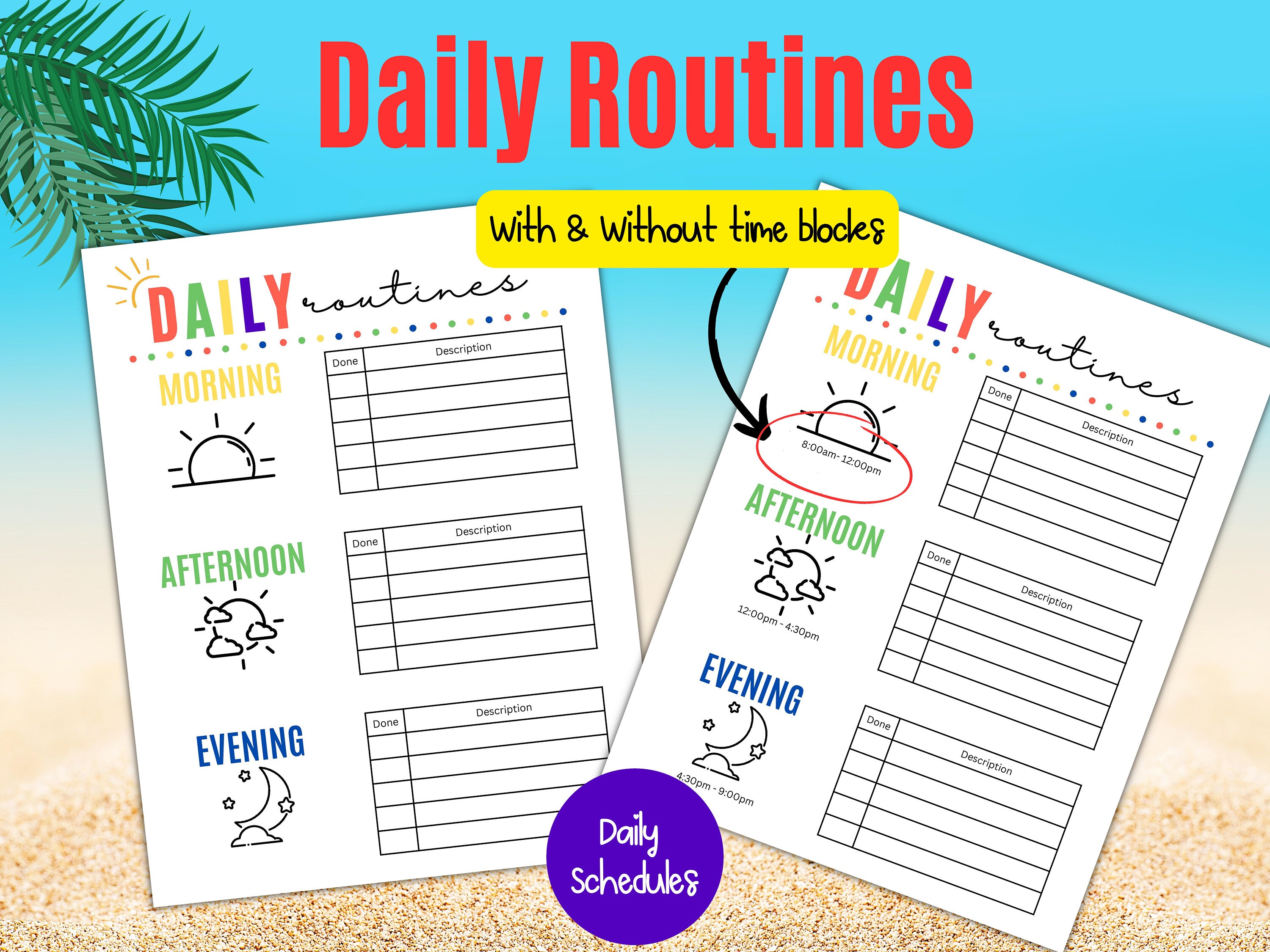SUMMER Schedule Printable | Summer Schedule for Kids | Summer Checklist ...