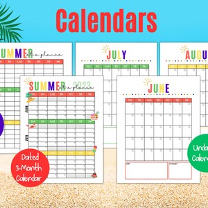 Summer Activity Planner Binder for Kids, Summer Bucket List, Printable ...