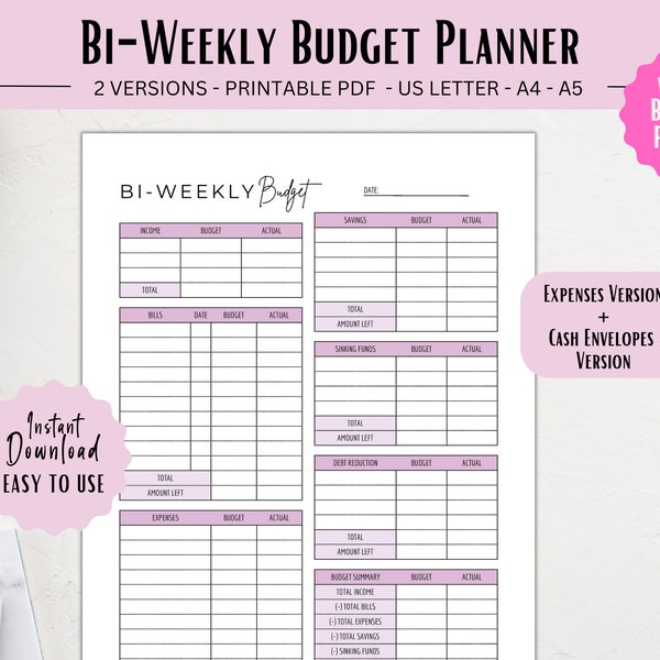 Finance Planner Printable PDF, Budget Planner Printable, Financial ...