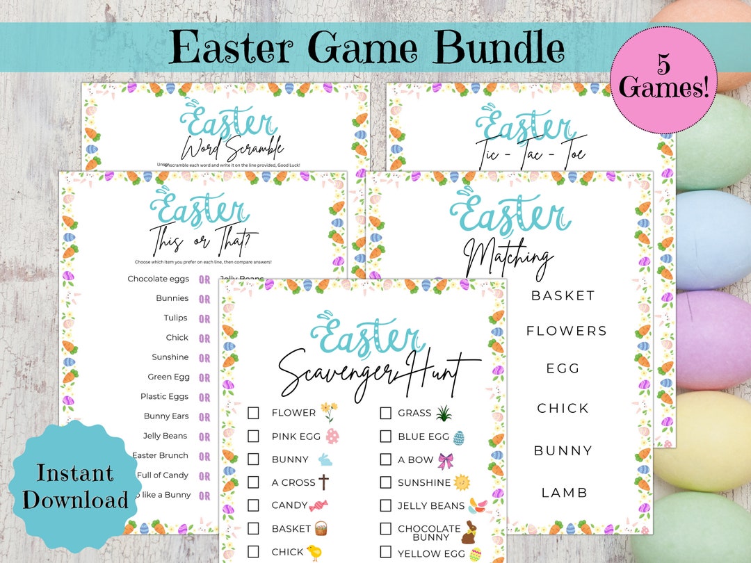 Easter Games Bundle, Easter Games, Easter Party Games, Easter Games for ...