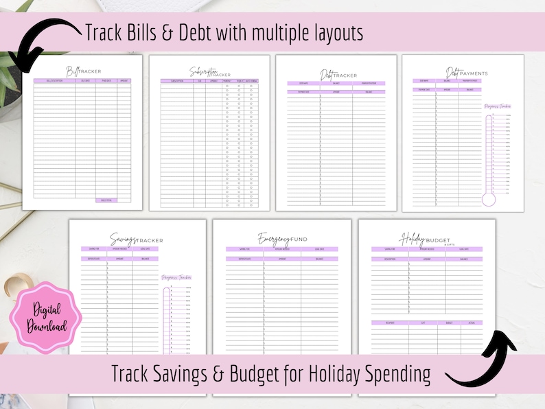 Finance Planner Printable PDF, Budget Planner Printable, Financial ...
