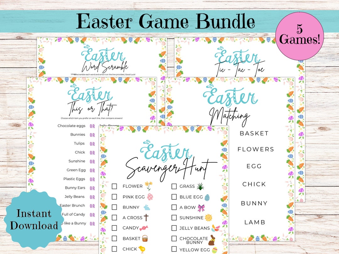Easter Games Bundle, Easter Games, Easter Party Games, Easter Games for ...