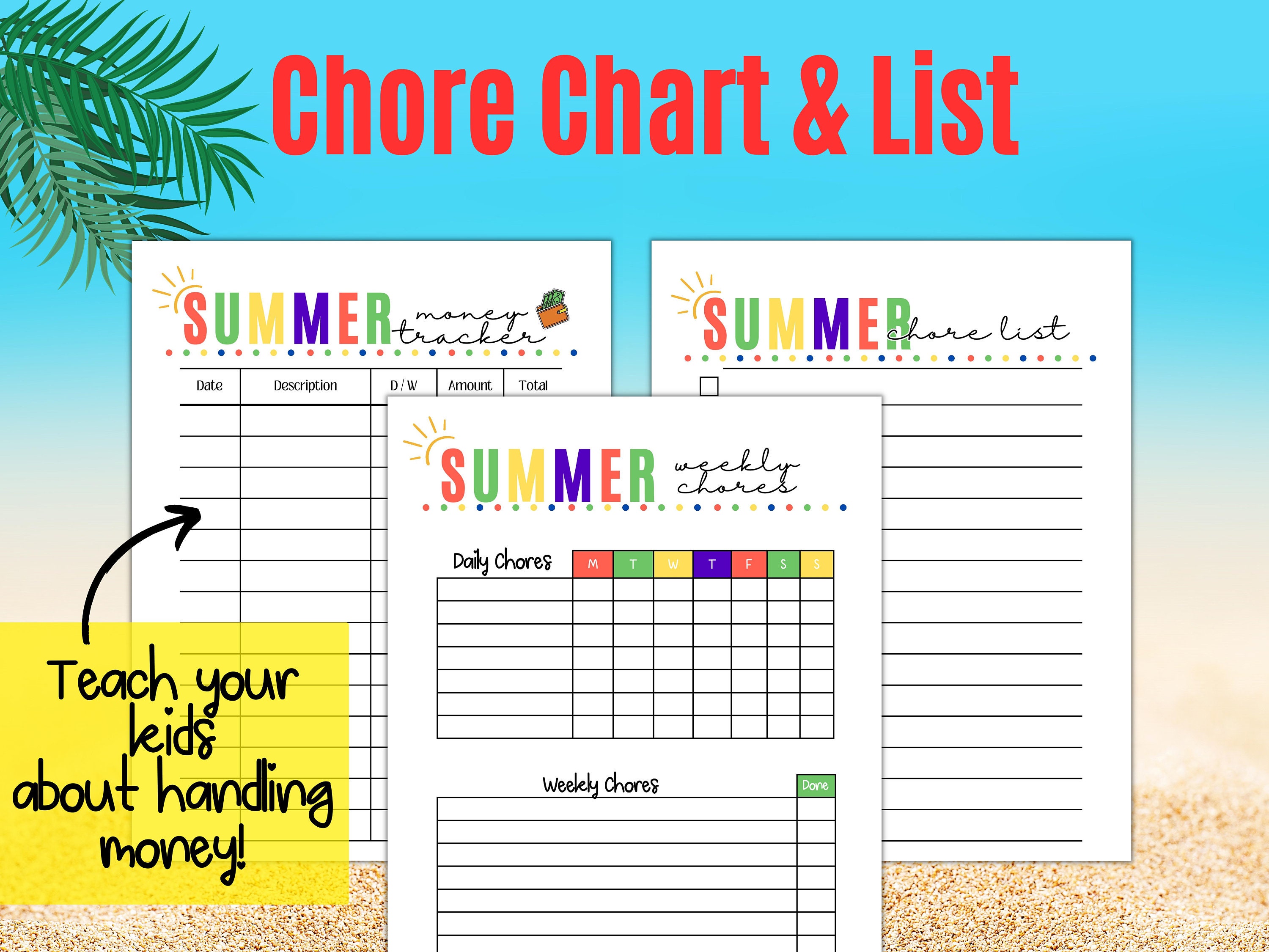 Summer Activity Planner Binder for Kids, Summer Bucket List, Printable ...