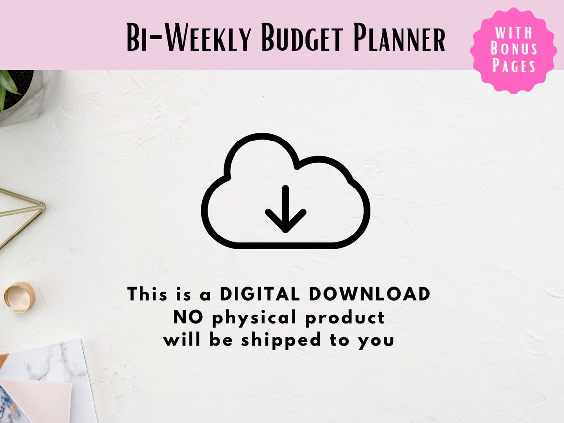 Biweekly Budget Planner, Printable PDF, Budget Planner Binder With Cash ...
