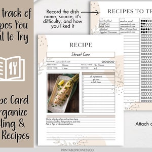 Meal Planner Bundle, BOHO Weekly Food Diary, Meal Tracker Printable ...