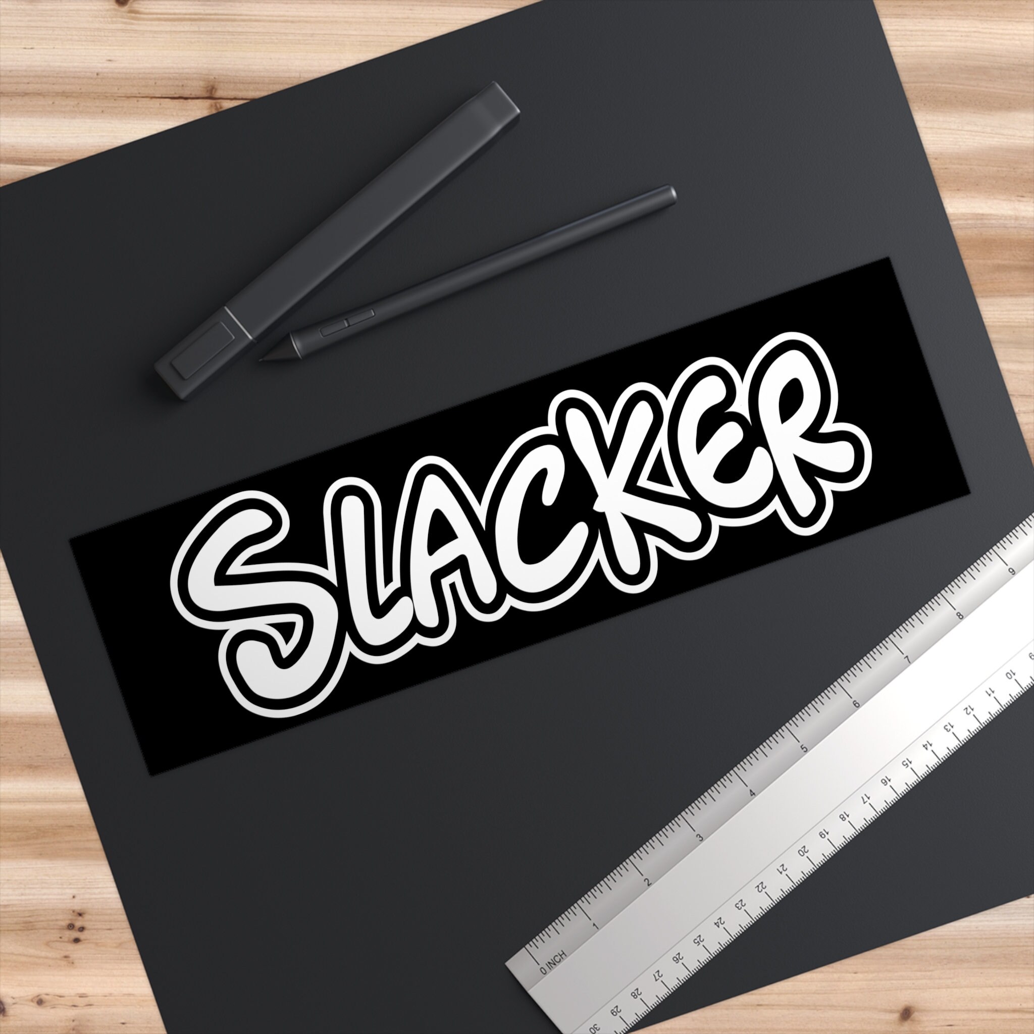 Bumper Sticker, Slacker, Sticker, Gift for Him, Gift for Her, Art, Gift ...