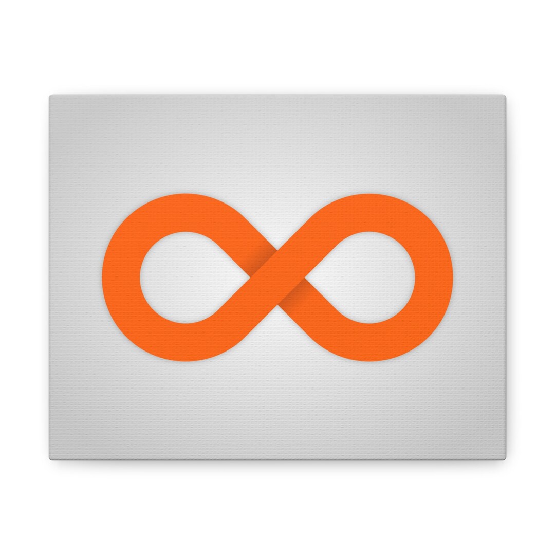 Infinity Orange Canvas Wrap Gift for Him, Gift for Her, Home Decor ...