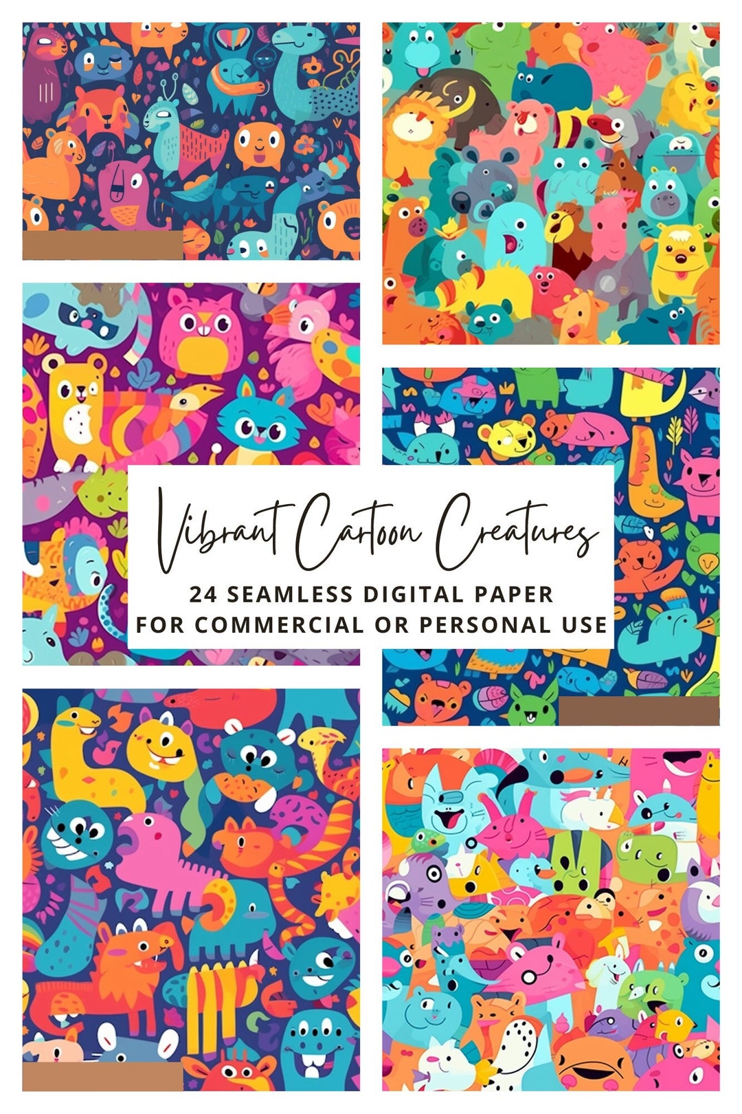 24 Perfect Seamless Digital Pattern, Fabric, Paper, Scrapbook, Wrapping ...