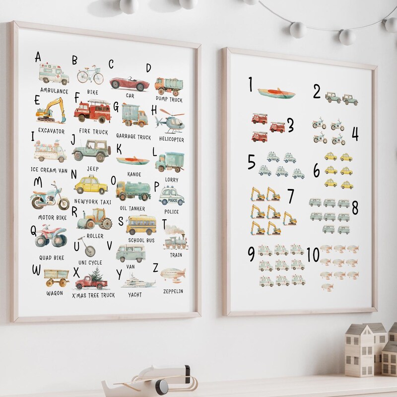 Truck Alphabet Poster - Etsy