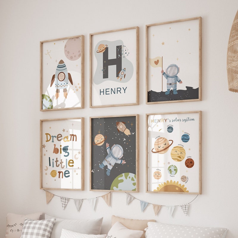 Space Themed Wooden Letter - Etsy