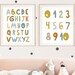 Rainbow Alphabet and Numbers Poster,abc Poster,educational Wall Art ...