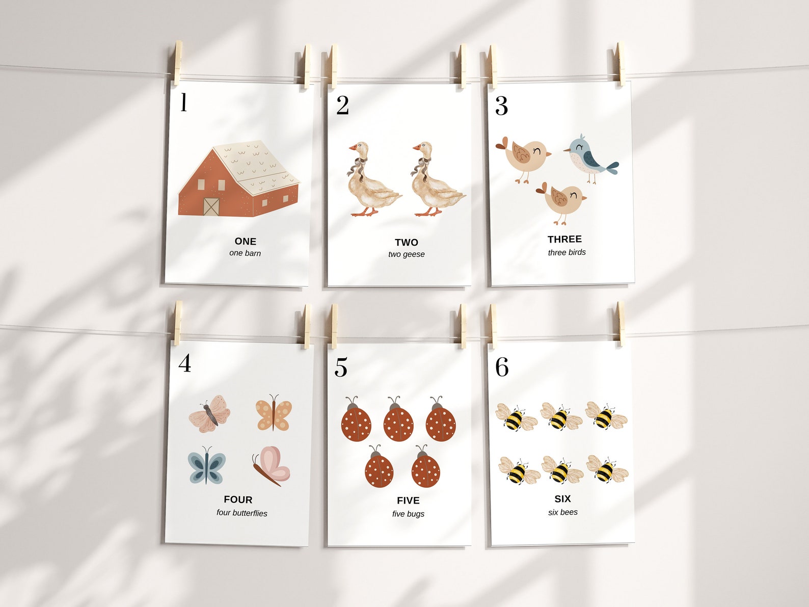 Numbers Flash Cardseducational Cardsmontessori Flash - Etsy