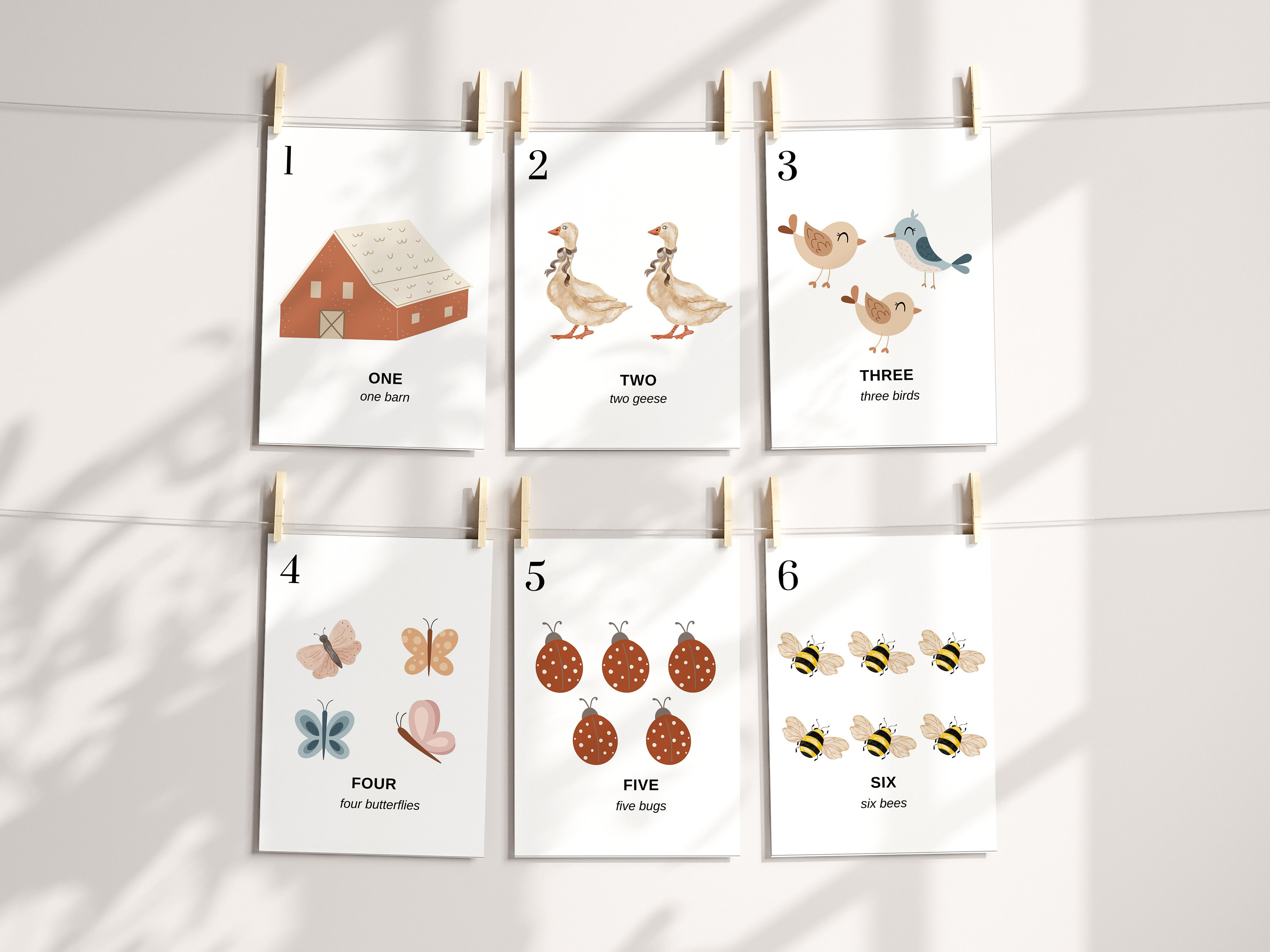 Numbers Flash Cardseducational Cardsmontessori Flash - Etsy