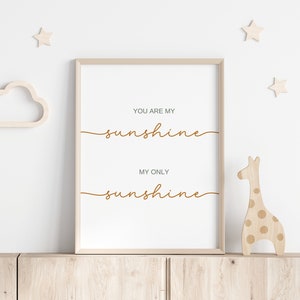 Boho Nursery Print Set of 3,you Are My Sunshine,gender Neutral Print ...