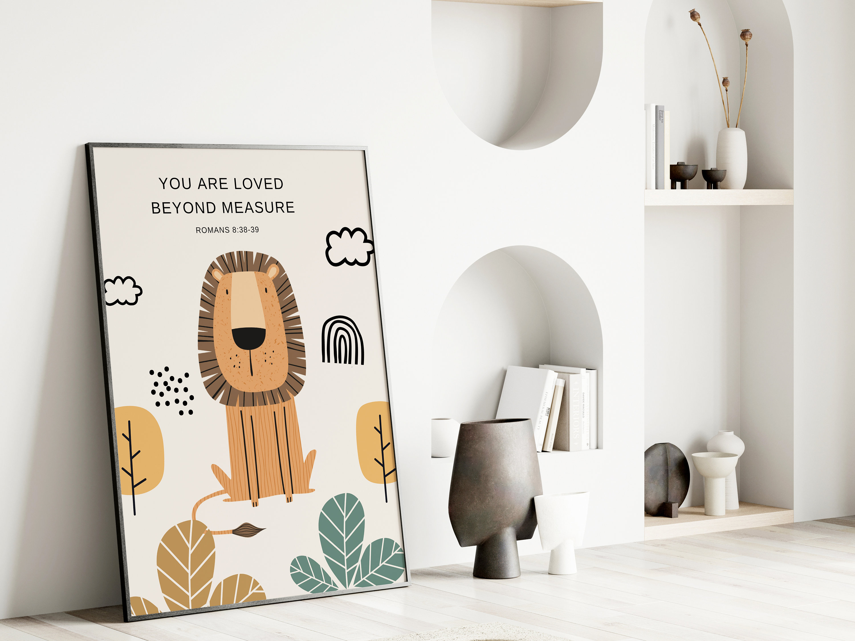 Set of 3 Christian Nursery Decor,bible Verse Wall Art,safari Animal ...