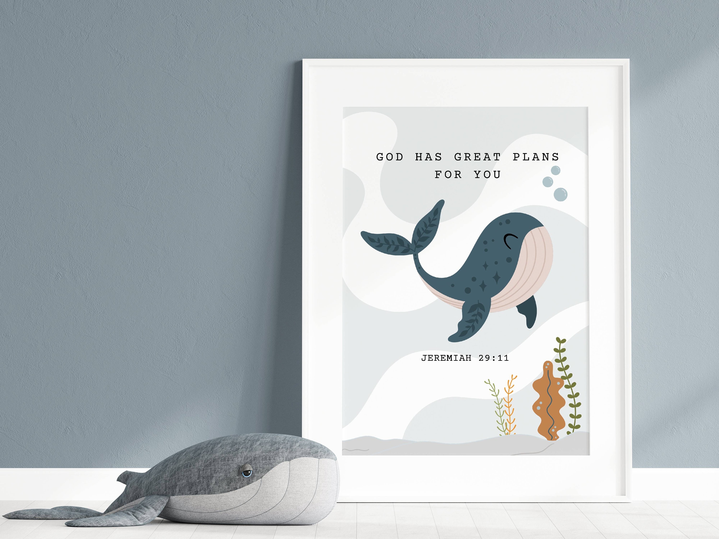 Set of 3 Christian Nursery Wall Art,bible Verse Wall Art,scripture Wall ...