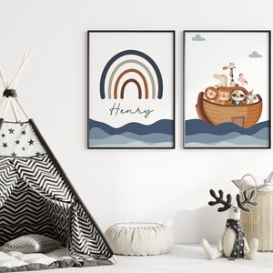 Set of 3 Christian Nursery Wall Art,noahs Ark,noahs Ark Nursery,bible ...