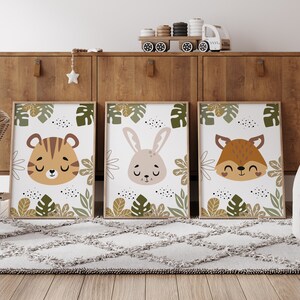 Set of 6 Printables Safari Nursery Animals,safari Animal Prints,baby ...
