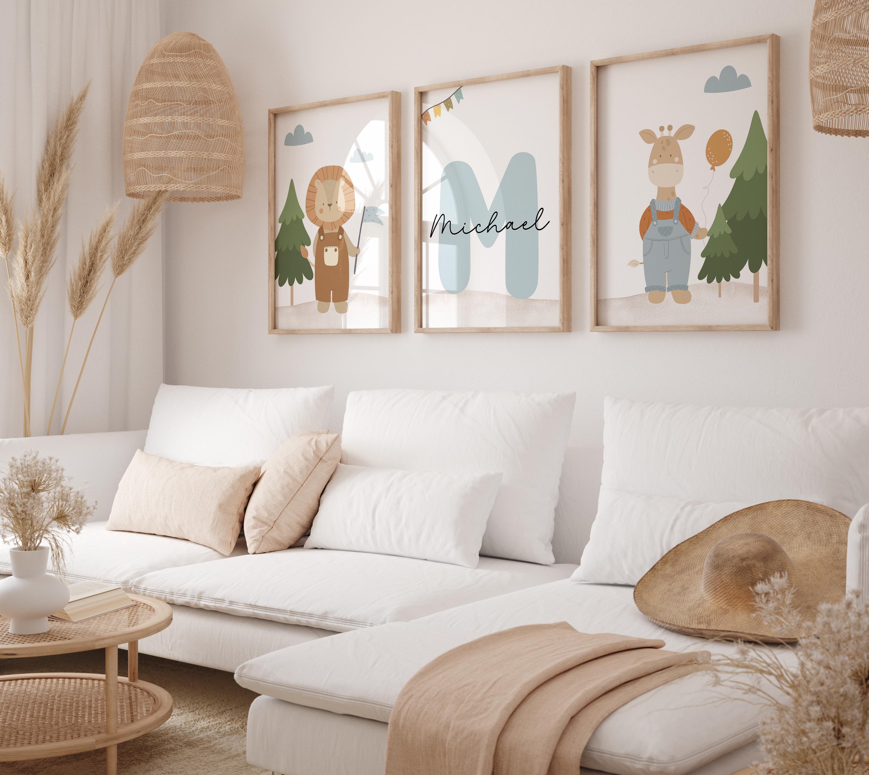 Safari Nursery Prints Set of 3,printable Safari Nursery Animals,jungle ...