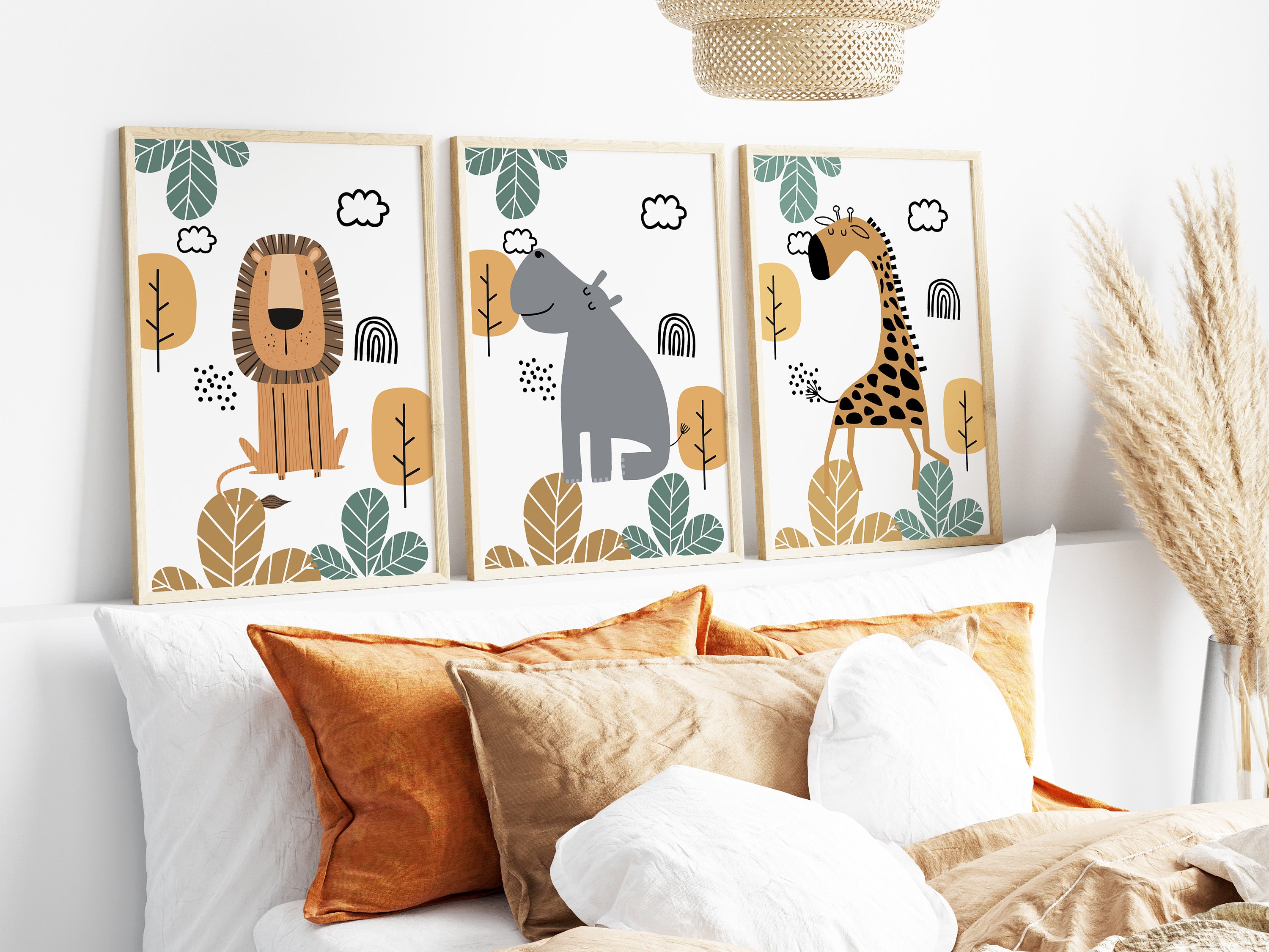 Set of 6 Safari Animal Prints,safari Animals,jungle Animals,african ...