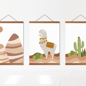 Llama and Cactus Set of 3 Prints,llama Print Nursery,kids Room Decor ...